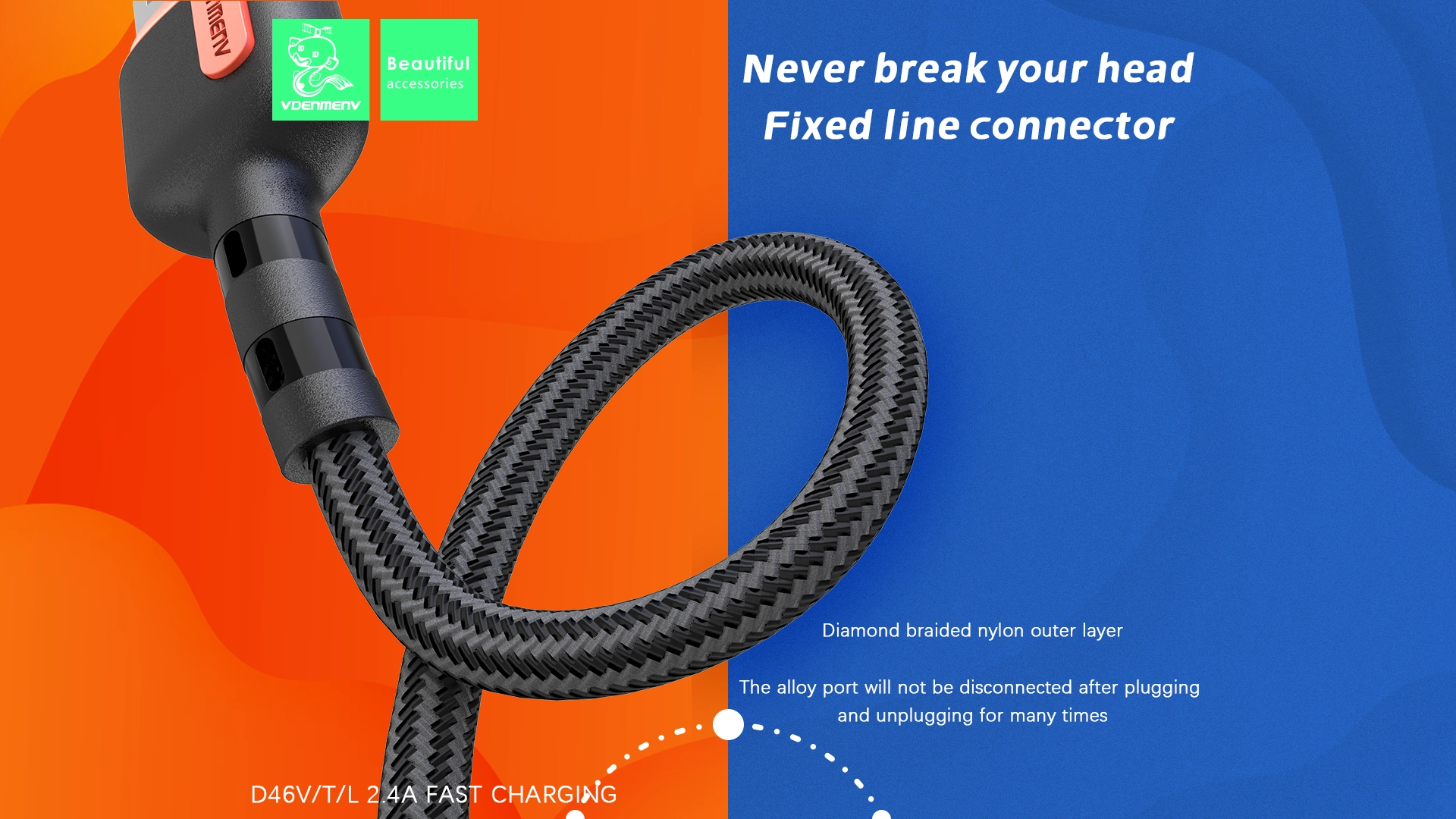 VDENMENV D46V Câble micro-USB - Accesso